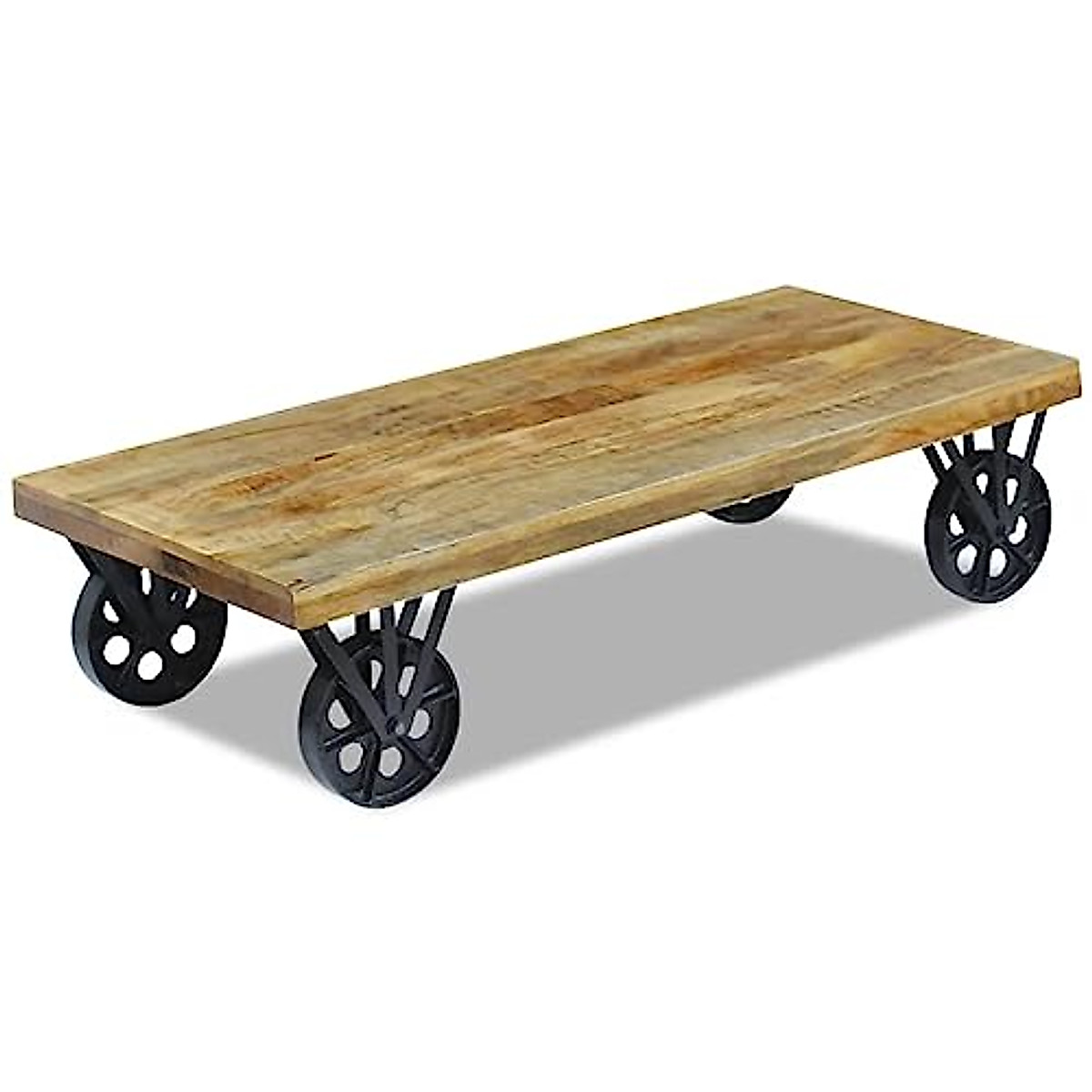 QJBSAVVA Coffee Table Mango Wood 47.2"x23.6"x11.8",Entrance Table Tray Tables Center Table Low Table Suitable for Meeting Rooms, Reception Rooms, Offices