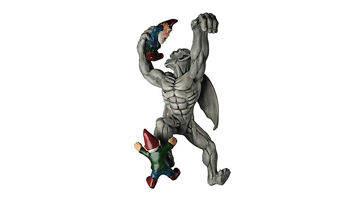 Gargoyle Gnome Massacre Fence Hanger | Bella Haus Design