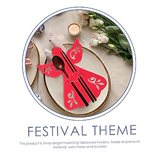 BESTOYARD 8pcs Cutlery Bag Silverware Storage Cover Baby Shower Decoration Silverware Sleeves Utensil Holder Decorative Silverware Holder Silverware Bags Desktop Non-woven Fabric Cutlery Set