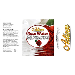 Artizen 100% Pure Rose Water (HUGE 4 OUNCE BOTTLE) Natural Moroccan Rosewater - Beautiful Fresh Fragrance - Perfect Facial & Skin Toner & Moisturizer