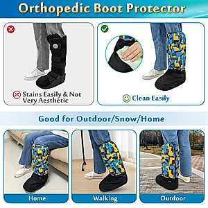 Mybow Walking Boot Cover Medical Fracture Foot Cast Cover Orthopedic Walking Boot for Broken Ankle Tall Waterproof Foot Cover Outdoor Protector Snow Winter Recovery Rain Boot Cover Accessories