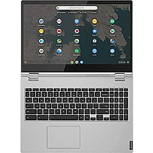 Lenovo Newest C340 15.6'' FHD Touchscreen 2-in-1 Chromebook Laptop, Intel i3 CPU(Up to 3.4GHz), 4GB RAM, 128GB Space(64GB eMMC+64GB MSD), USB-C, Wi-Fi, Bluetooth, Webcam, Chrome OS+JVQ MP Gray