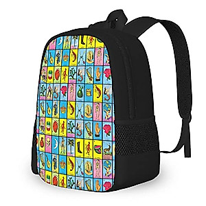 AMRANDOM Lightweight Polyester Rucksacks Mexican Tarot Art Camping Outdoor Backpack - Large Capacity Anti-Theft Multipurpose Carry On Bag for Women Men KidsChildren
