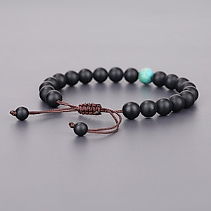 COAI You Complete Me Onyx African turquoise Stone Bracelets for Couples