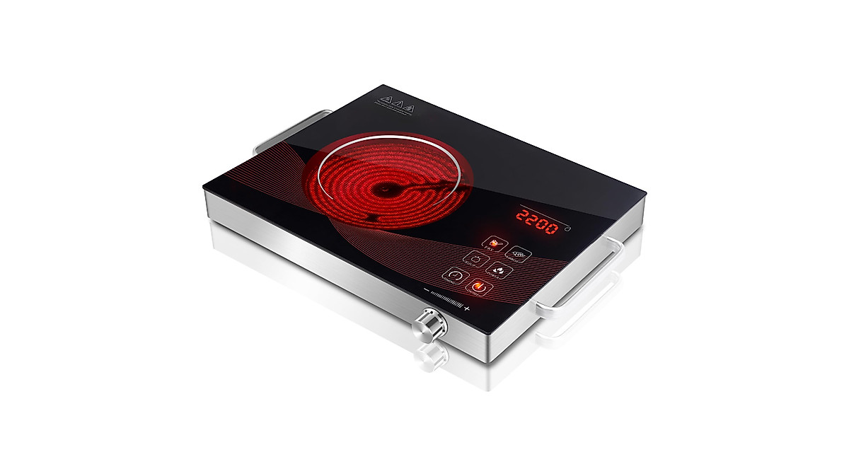 SizzleCook Infrared Electric Hot Plate - Portable 2200W Stove