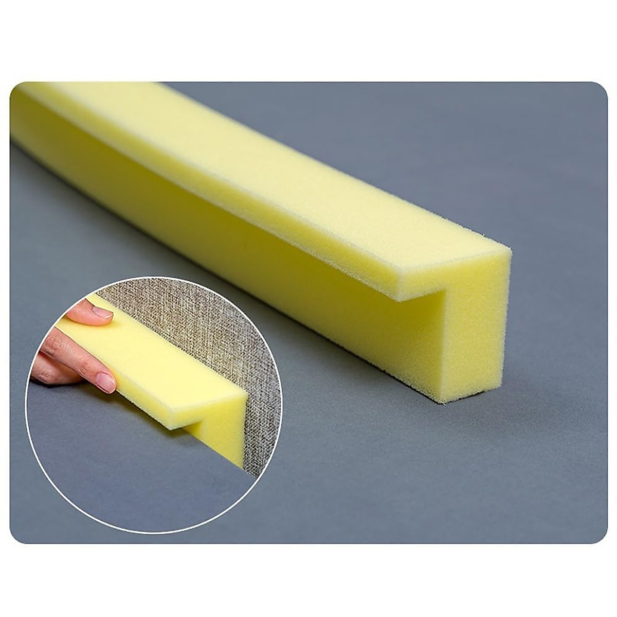 YUURO L Shape Foam Fill The Gap Between Mattress and Wall,Dorm Bed Gap Filler DIY Cut Furniture Gap Filler,Sofa Gap Filler,Stop Losing Phone,200cm (79x2 inch)