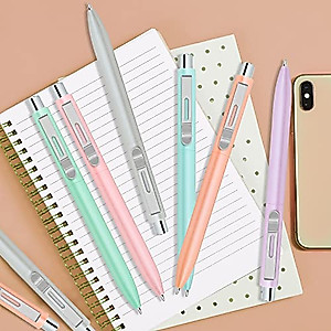 Yuimion 12Pcs Ballpoint Pen Retractable Pens Comfortable Writing Pens Gift Pens for Journaling Black Ink Medium Point 1.0 mm for school and office supplies