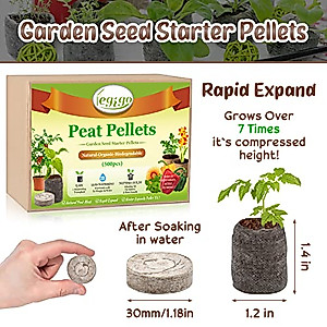 Legigo 500 Pcs 30mm Peat Pellets Starter Pods, Compressed Starting Plugs Pellet Fiber Soil Helps to Avoid Root Shock for Garden Planting Herb Flower Vegetables