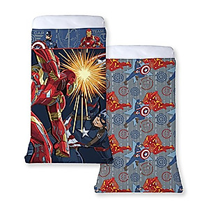 Marvel Captain America Civil War All-In-One Blanket & Sheet Reversible 60" X 80" Comfy Cover