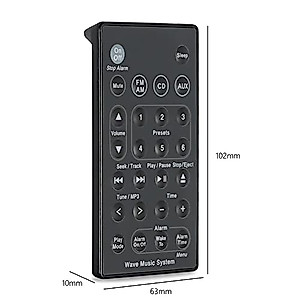 Replacement CD Player Home Media Useful Audio Remote Control for Bose Wave Multiuse TV Radio DVD Music System Controller - (Color: Black)