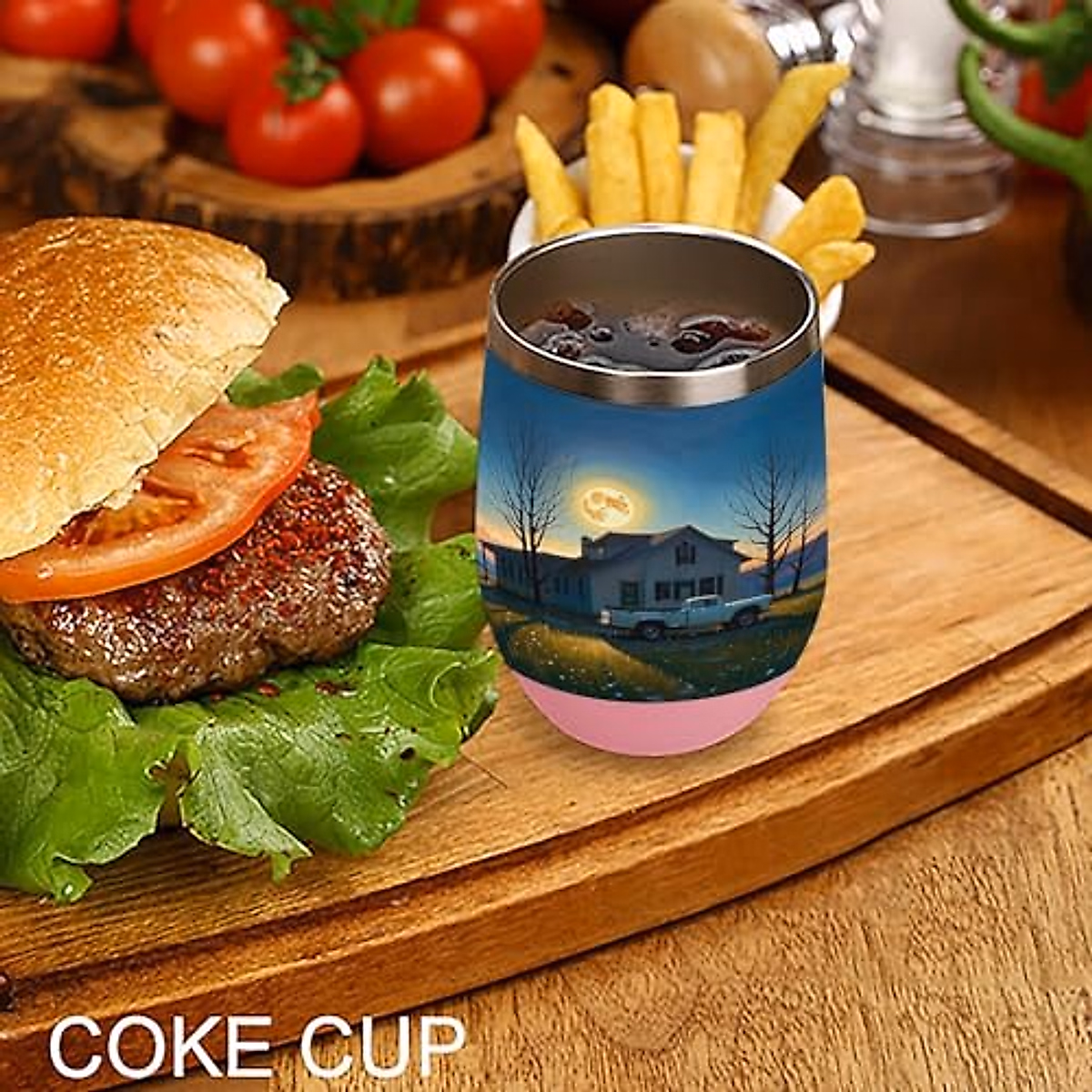 WYUSPGK 304 Stainless Steel Insulated Cup, An Old Abandoned House Print Smooth Rim, Durable & Reusable - Perfect for Office, Home, And Travel