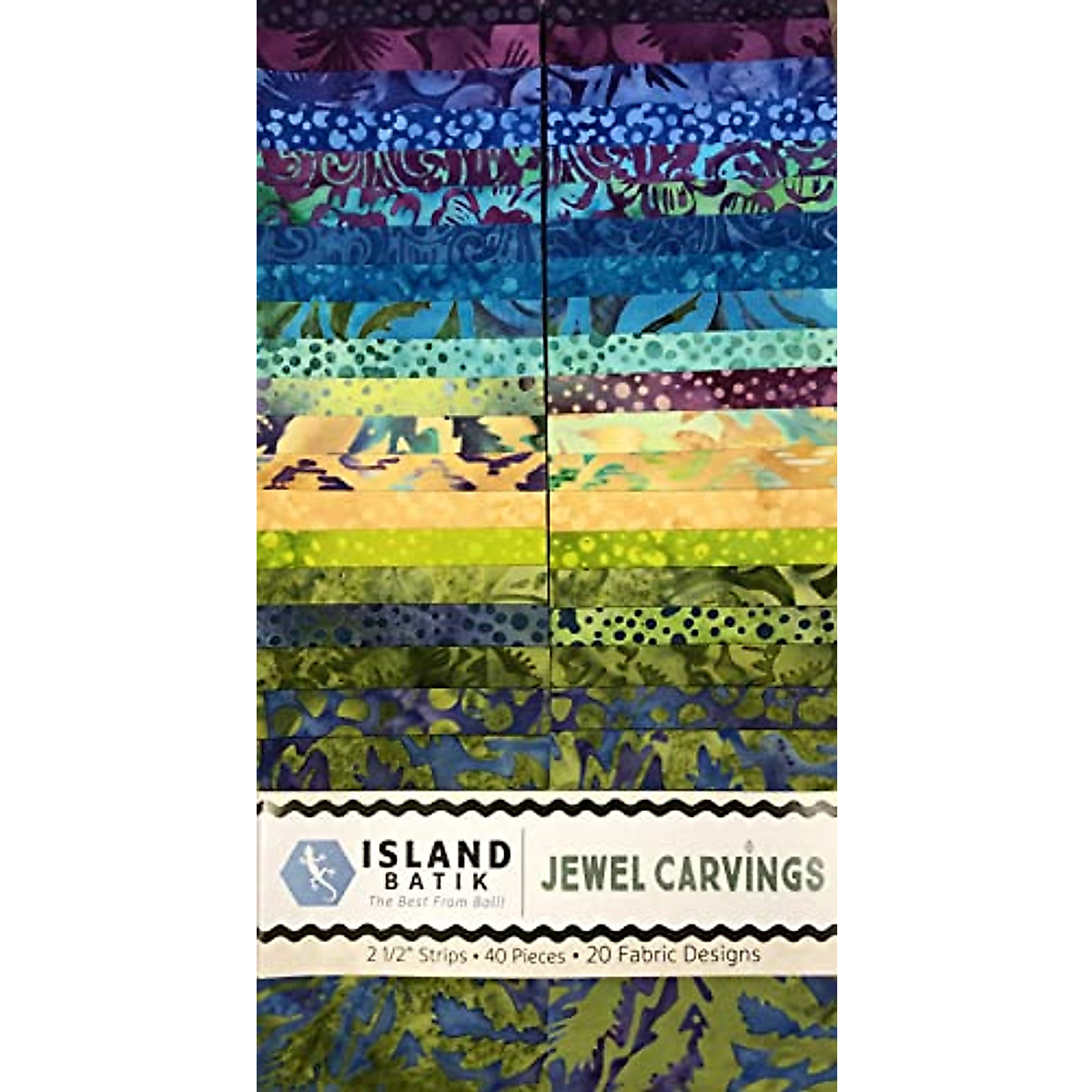Island Batik Jewel Carvings, 2.5" Strips, Multi
