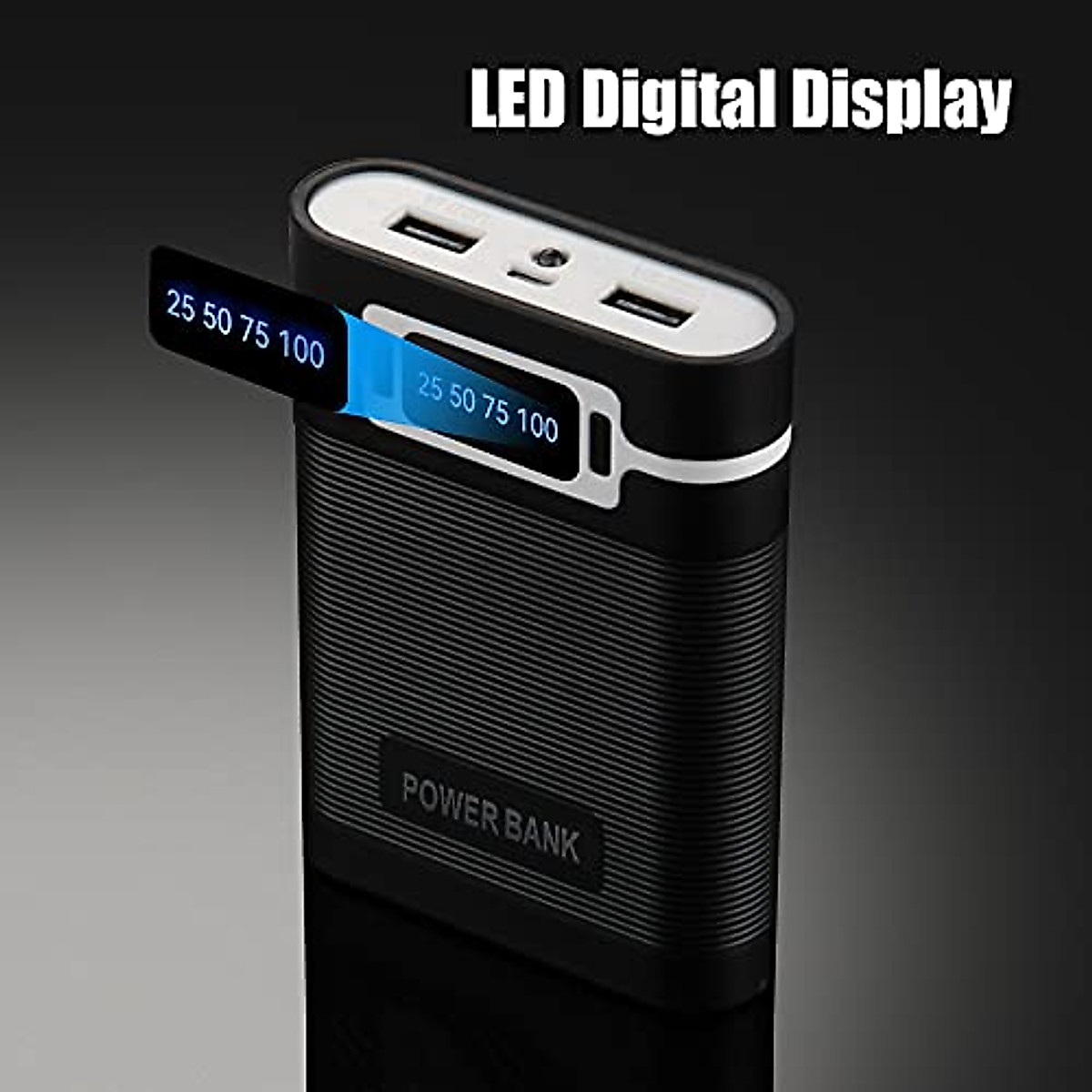 2 in 1 Portable Charger with Four 3.7V Lithium Batteries,Charger Set with 2USB, Mobile Battery Multiple Protection 2A Quick Charge DC170 (8000mah)