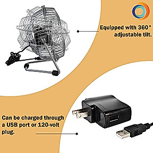 CCC COMFORT ZONE 4" High Velocity Desk top Fan, 4" Adjustable Cradle, Assorted