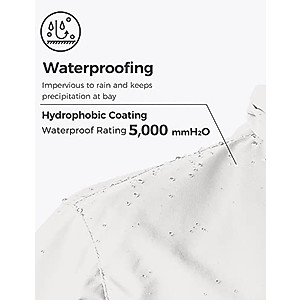 Wantdo Men's 3 in 1 Mountain Waterproof Winter Snowboarding RainCoat Ivory M