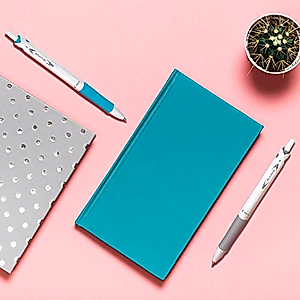 PILOT Acroball PureWhite Advanced Ink Refillable & Retractable Ball Point Pens with Assorted Accents, Fine Point, Black Ink, 14-Pack (14691)