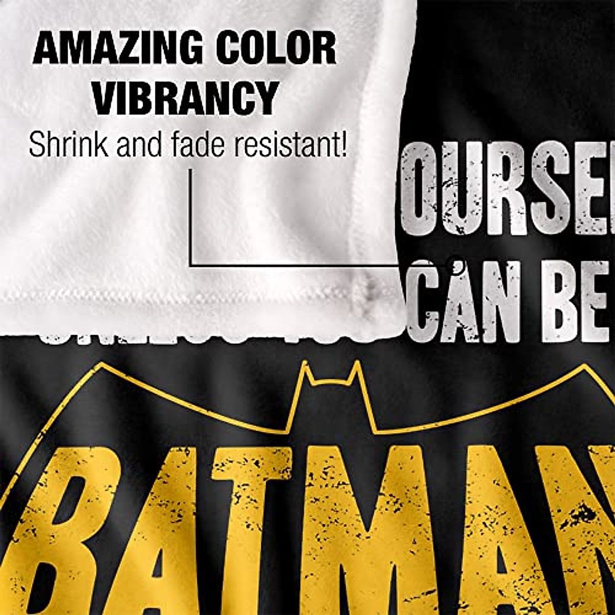 Batman Be Batman Silky Touch Super Soft Throw Blanket 36" x 58",Be Batman