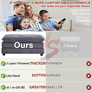 GOHFOY 56.3'' Chaise Lounge Chair Indoor, Oversized Chair with Ottoman, Comfy Upholstered Wide Sleeper Chaise Lounge Chair, Oversized Reading Chair, Chaise Lounge for Living Room, Bedroom