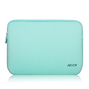 Arvok 17-17.3 Inch Laptop Sleeve Multi-Color Size Choices Case/Water-Resistant Neoprene Notebook Computer Pocket Tablet Briefcase Carrying Bag/Pouch Skin Cover for HP/Dell/Lenovo/Asus/Acer Light Green