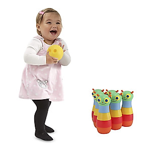 Melissa & Doug Sunny Patch Happy Giddy Bowling Set With 6 Pins, Bowling Ball, and Storage Bag