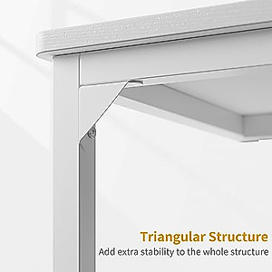 CubiCubi Computer Desk, 32 inch Home Office Writing Study Desks, Small PC Table, Modern Simple Style for Space-Saving, White