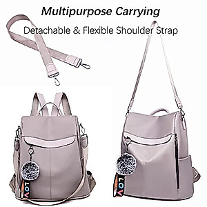 COFIHOME Backpack Purse Waterproof Shoulder Bag Contrast Color Anti-theft Purse for Women