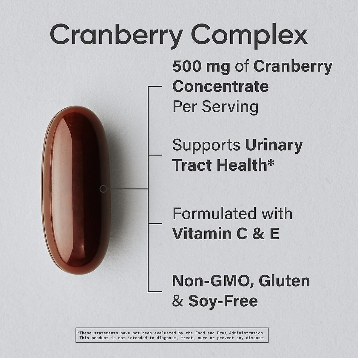 Sports Research Cranberry Fruit Complex Supplement - Softgels for Urinary Tract Health Support - Equal to 25,000mg of Cranberries, Made with Pacran & Vitamins C & E - Non-GMO & Gluten Free - 90 Count