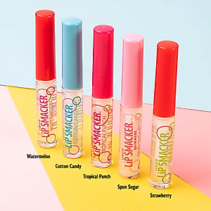 Lip Smacker Liquid Flavored Lip Gloss Friendship Pack |Tropical Punch, Watermelon, Cotton Candy, Sugar, Strawberry | Stocking Stuffer | Christmas Gift, Set of 5