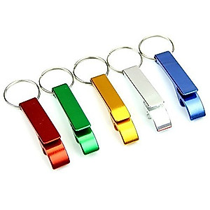 La Tartelette Pocket Key Chain Beer Bottle Opener Claw Bar Small Beverage Keychain Ring - Pack of 5