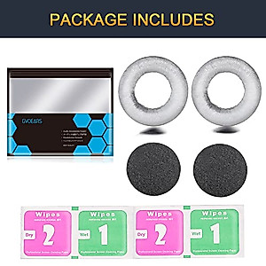 Replacement Ear Pads for DT770, DT880, DT990, Velour Earpads Compatible with Beyerdynamic DT 770 PRO, DT 880 PRO, DT 990 PRO Headphones (Silver)