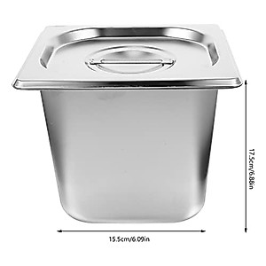 Kichvoe Aluminum Pans Stainless Steel Steam Pan Anti-jam Steam Table Pan Hotel Pans Restaurant Buffet Tray Dinner Food Container with Lid for Event Party Holiday Chafing Dish Buffet Set