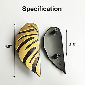 PIAOLGYI Gold Cabinet Handle Leaf Knobs for Milsbo Greenhouse Cabinet,Monstera Glass Door Cabinet Handles Accessory Compatible with IKEA Milsbo Cabinet