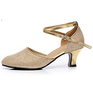 ZHOUXINGB Sneakers for Women, Flip Flops for Women Memory Foam Tennis Sandals Zipper Back Dress Shoes Heels Shoes Wide Width Boots Sport Heels for Women Gold