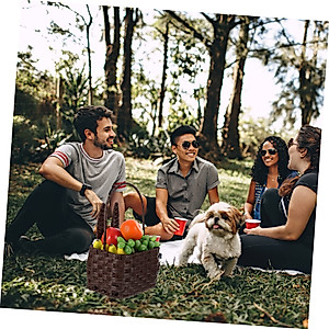 easter basket shelves storage basket closet storage baskets willow gift basket bathroom sundries organizer hand woven storage basket shelf basket container fruit Imitation rattan