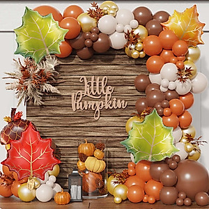 WRBAJIS 9Pcs Fall Maple Leaf Balloons Fall Leaves Foil Balloons Thanksgiving Mylar Balloon Kit for Festival Holiday Thanksgiving Autumn Harvest Birthday Wedding Party Decorations Green Yellow Red