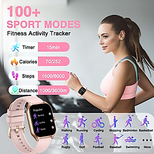 JYNZYUPO Smart Watch for Men Women,(Answer/Make Call) 1.84" Touch Screen Waterproof, 100+ Sport Modes, Fitness Activity Tracker, Heart Rate Sleep Monitor, Pedometer, Smart Watches for Android iOS