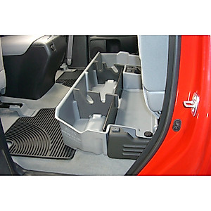 DU-HA Under Seat Storage Fits 07-21 Toyota Tundra Double Cab without Subwoofer, Black, Part #60051