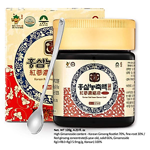 Gangwoninsam] Korean Red Ginseng Extract Gold 120g / 4.23 fl. oz – Contains 100% Pure Korean 6-Year-Old Red Ginseng Root Extract