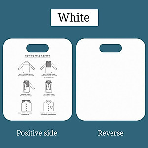 AUNMAS Laundry Fold Board, Clothes Folding Board T Shirts Fast Folder Annular Hole Design for Shirts Sweaters Pants Childrens Clothing (White)