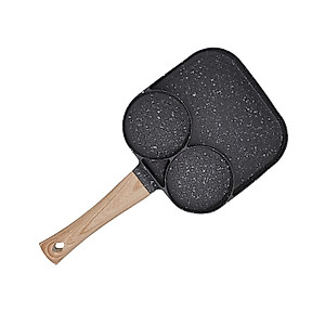Pots,3 in 1 Breakfast Pan Prevents Stick Heat Resnt Divided Grill Frying Pan for Gas Stove Induction Cooker