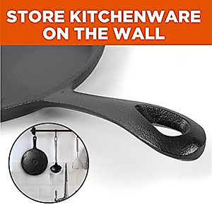 Commercial Chef Round Cast Iron Griddle Pan 3-Piece Set – 8-inch, 10-inch, and 12-inch - Pre-seasoned Griddle Cast Iron Cookware