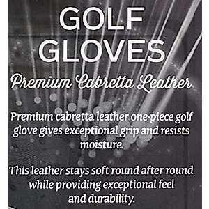 KIRKLAND SIGNATURE Golf Gloves Premium Cabretta Leather, Medium-Large, 4 Pack