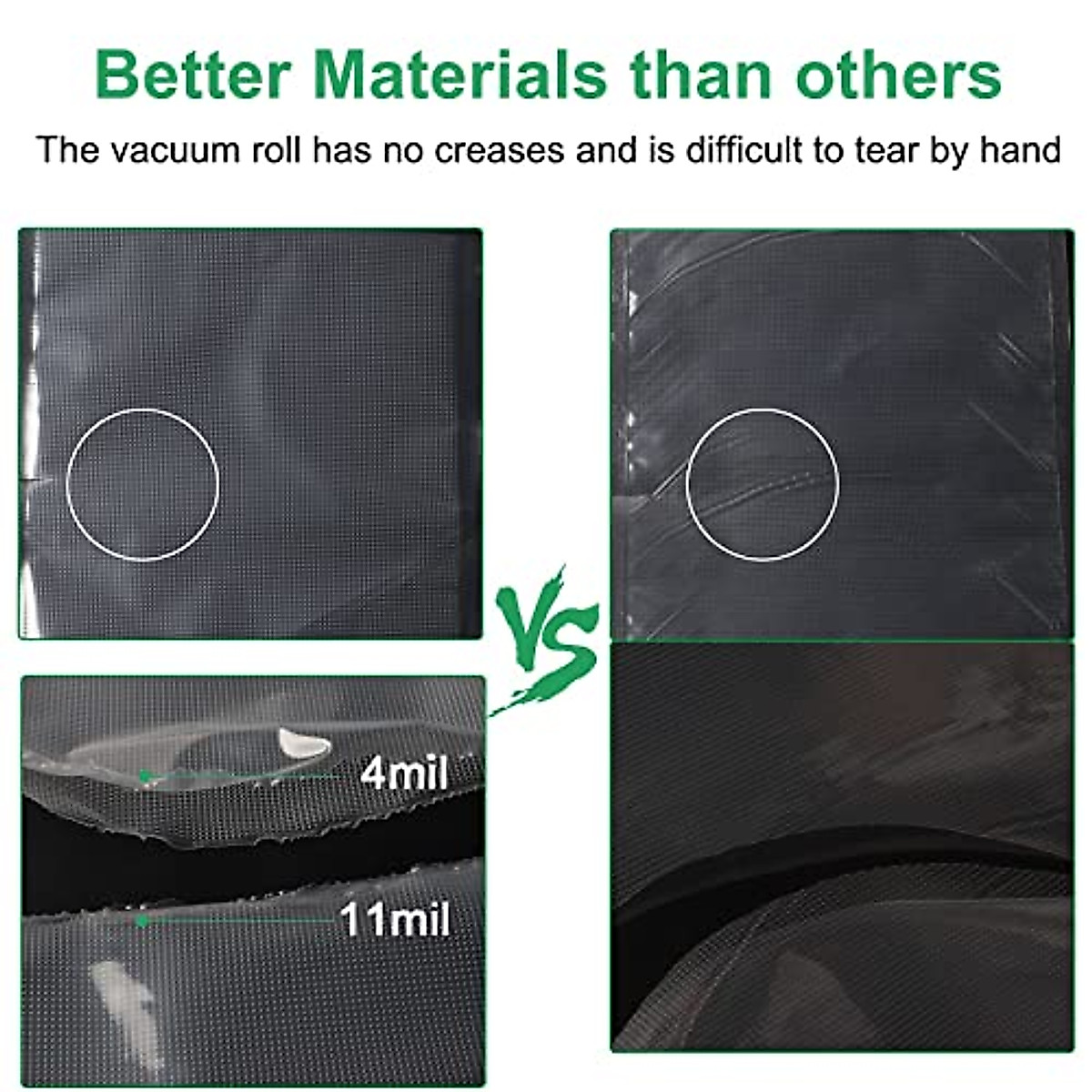 Gokilife Vacuum Sealer Bags - 2 Pack of 8" x 50' Food Saver Bags, Commercial Grade Vacuum Seal Bags Rolls with BPA Free and Heavy Duty, Seal a Meal Bags Great for Vac Storage, Meal Prep or Sous Vide