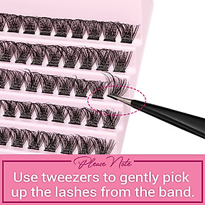 Lash Clusters Natural Wispy Cluster Lashes 8-16mm Wispy Individual Lashes Extensions Natural Look Lashes D Curl Fluffy Cluster Lashes DIY Eyelash Extension by Focipeysa