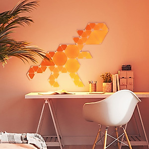 Nanoleaf Shapes WiFi and Thread Smart RGBW 16M+ Color LED Dimmable Gaming and Home Decor Wall Lights Expansion Pack (Mini Triangles (10 Pack))