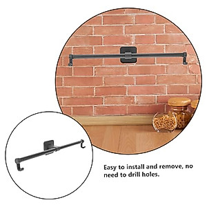 Retractable Towel Rack Cupboard Door Bar Towel Holder for Bathroom Bath Towel Holder Towel Shelf Towel Hanger for Bathroom Towel Rack with Hook Towel Bar Towel Holders Grey Plastic Veemoon