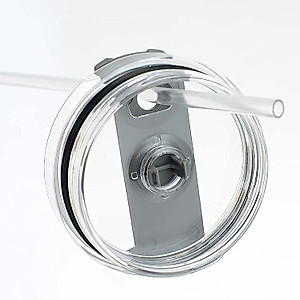 COOEURINS 40 OZ Tumbler Flip Straw Lid Replacement Fit, 2 PCS Spill Proof and Leak Resistant Tumbler Lids, Reusable Tumbler Cover, Travel Mug Cover for Hot and Cold Beverages (White)