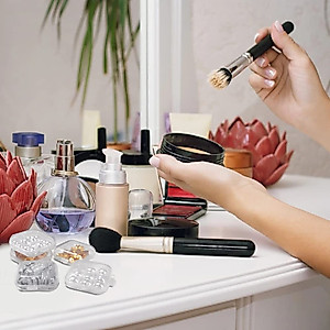 lyfLux 50 Packs Small Clear Plastic Storage Containers, Mixed Empty Mini, Case with Lids for Small Items and Other Craft Projects (1.37 x 1.37 x 0.7 Inches)