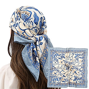 RIIQIICHY Womens Head Hair Scarf Like Satin Silk Scarf Sleeping Hair Wrapping Night 27.5"