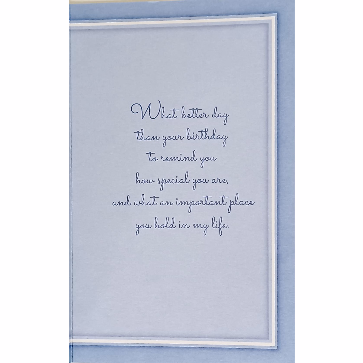 Greeting Card Wishing A Wonderful Sister A Happy Birthday with Butterfly - What An Important Place You Hold In My Life